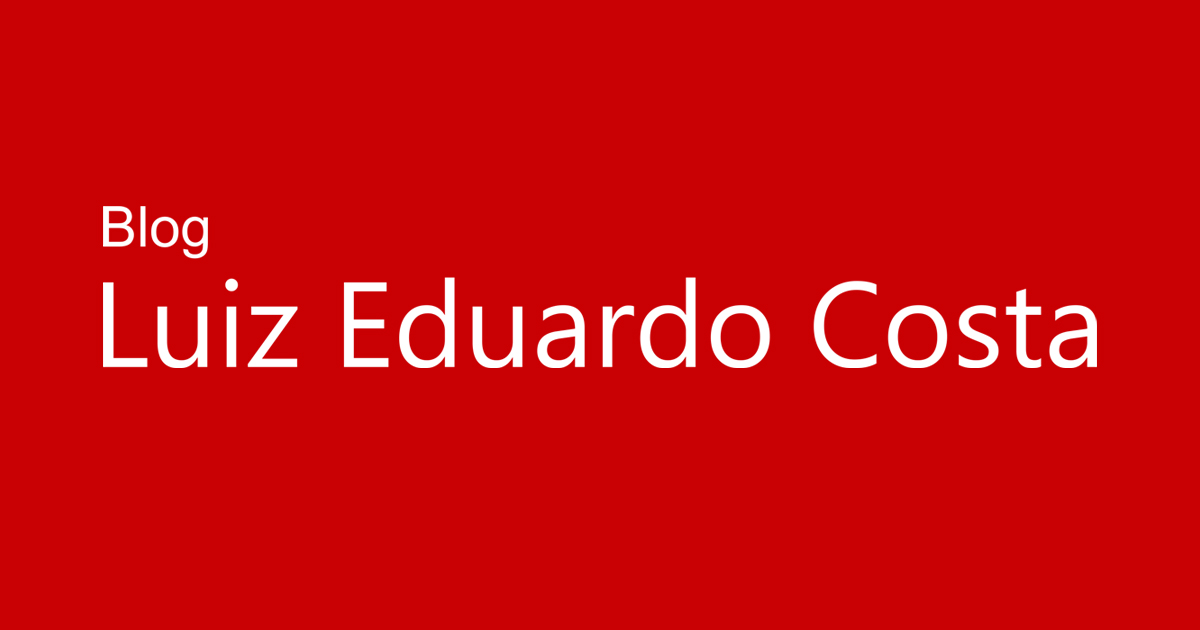 | Blog Luiz Eduardo Costa